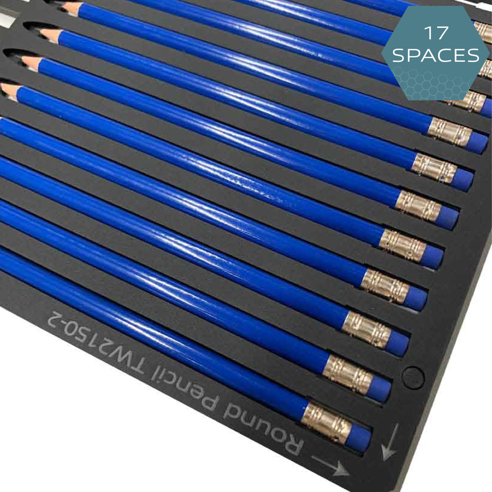 Round Pencil Printing Jig for Roland LEF 12 Flatbed Printer (17 Spaces